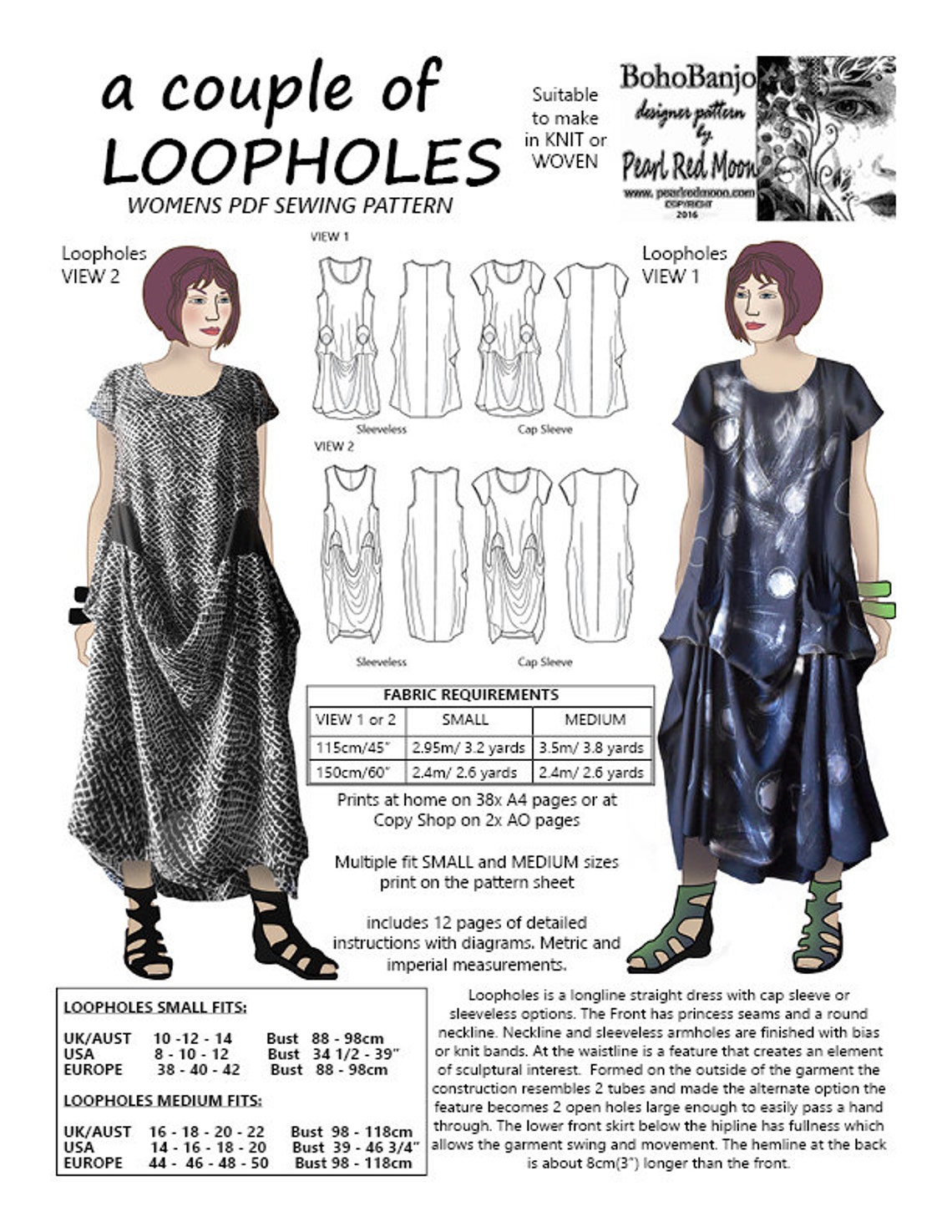 A Couple of Loopholes Womens PDF Sewing Pattern | Etsy