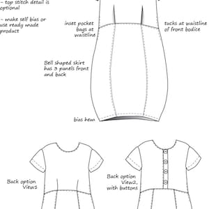 Skye Blue Dress Pdf Sewing Pattern - Etsy