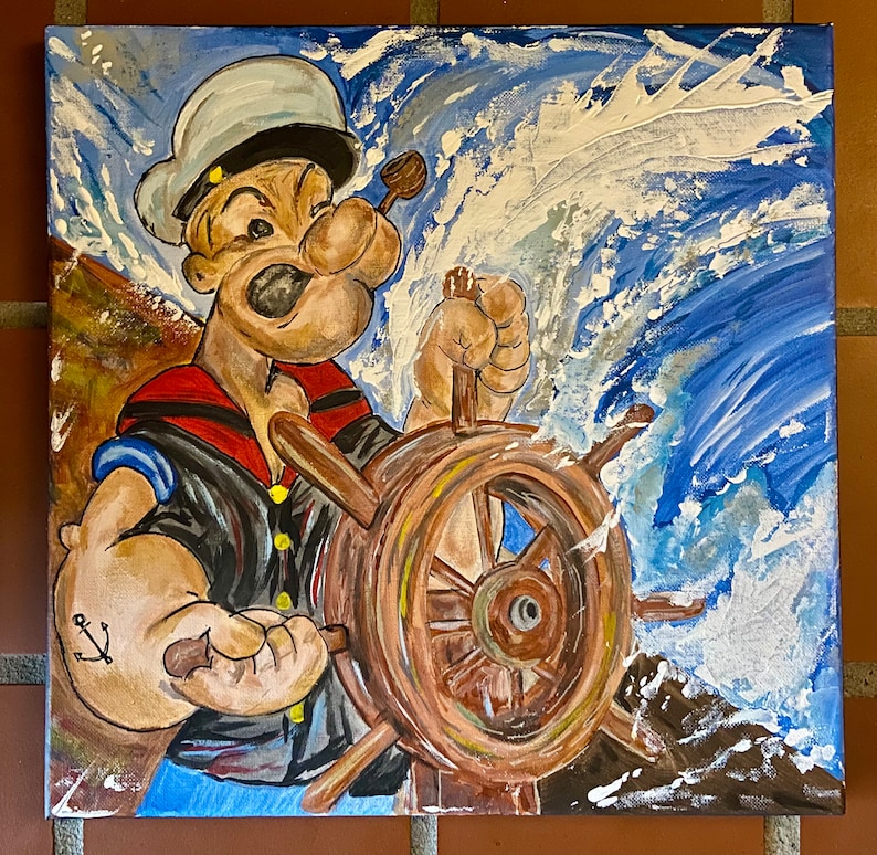 Popeye, Vintage Cartoon, Navy Painting, Sailor Popeye, I Am Who I Am ...