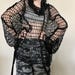 Lake Creature Mesh Hooded Freehand Crochet Top - Etsy