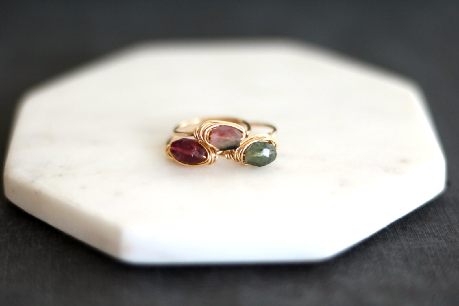 Tourmaline Ring, Stacking Ring Watermelon Tourmaline, Pink Tourmaline ...