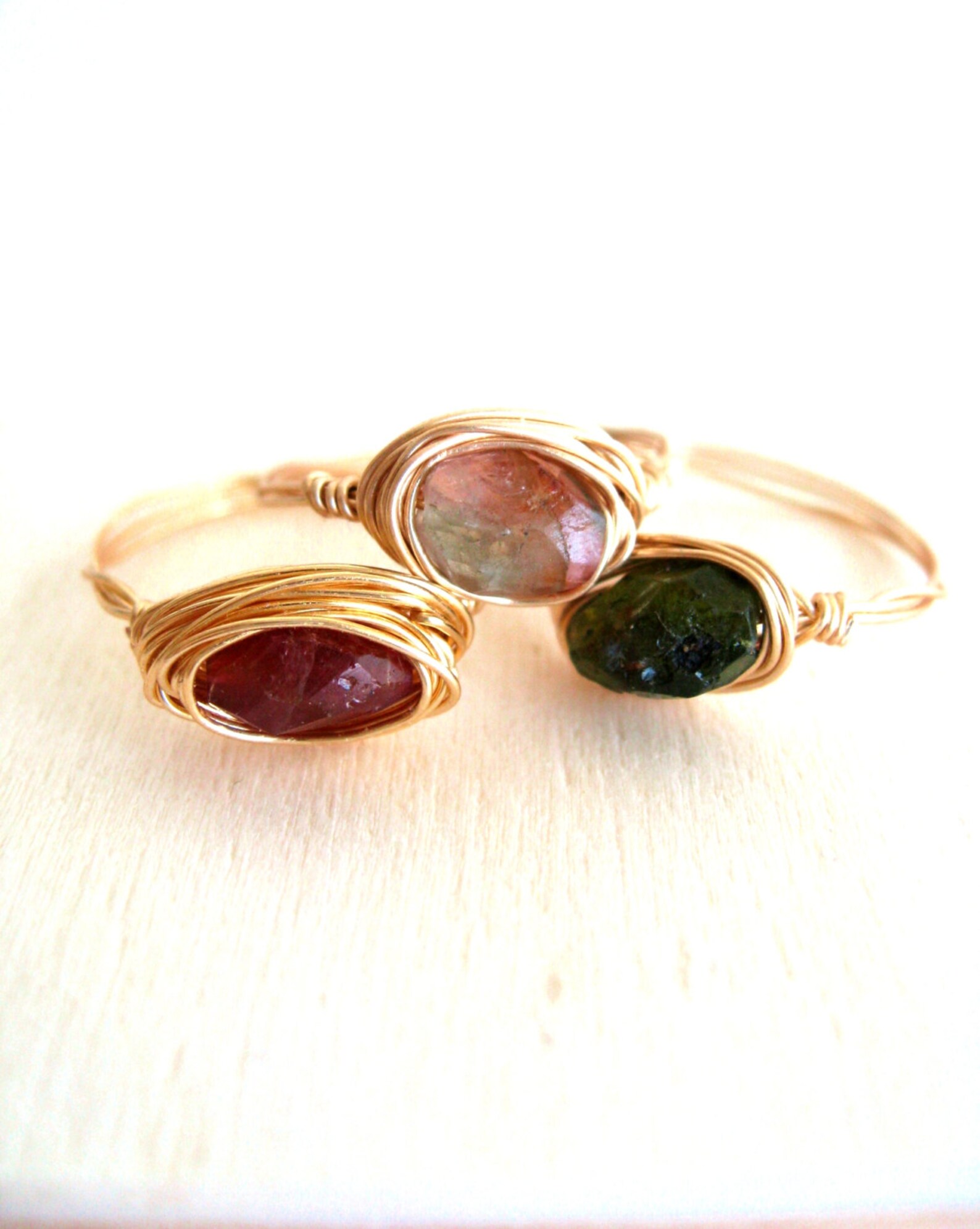 Tourmaline Ring Stacking Ring Watermelon Tourmaline Pink - Etsy