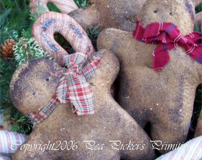 Candy Canes Gingerbread Folk Art DOLL PATTERN Bowl - Etsy