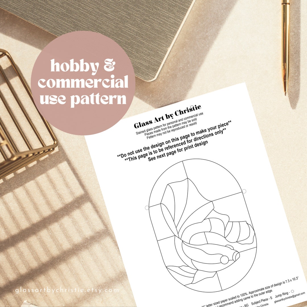 Stained Glass Beta Fish Sun Catcher Pattern, Glass Art Pattern - Etsy