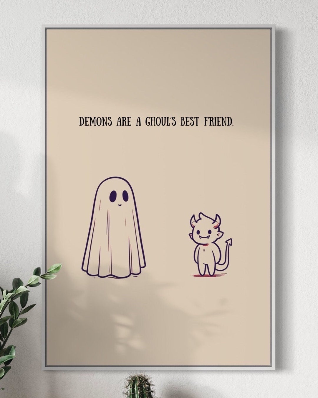 Ghost Demon Print L Cute Wall Art L Demon's Are a Girl's Best Friend L ...