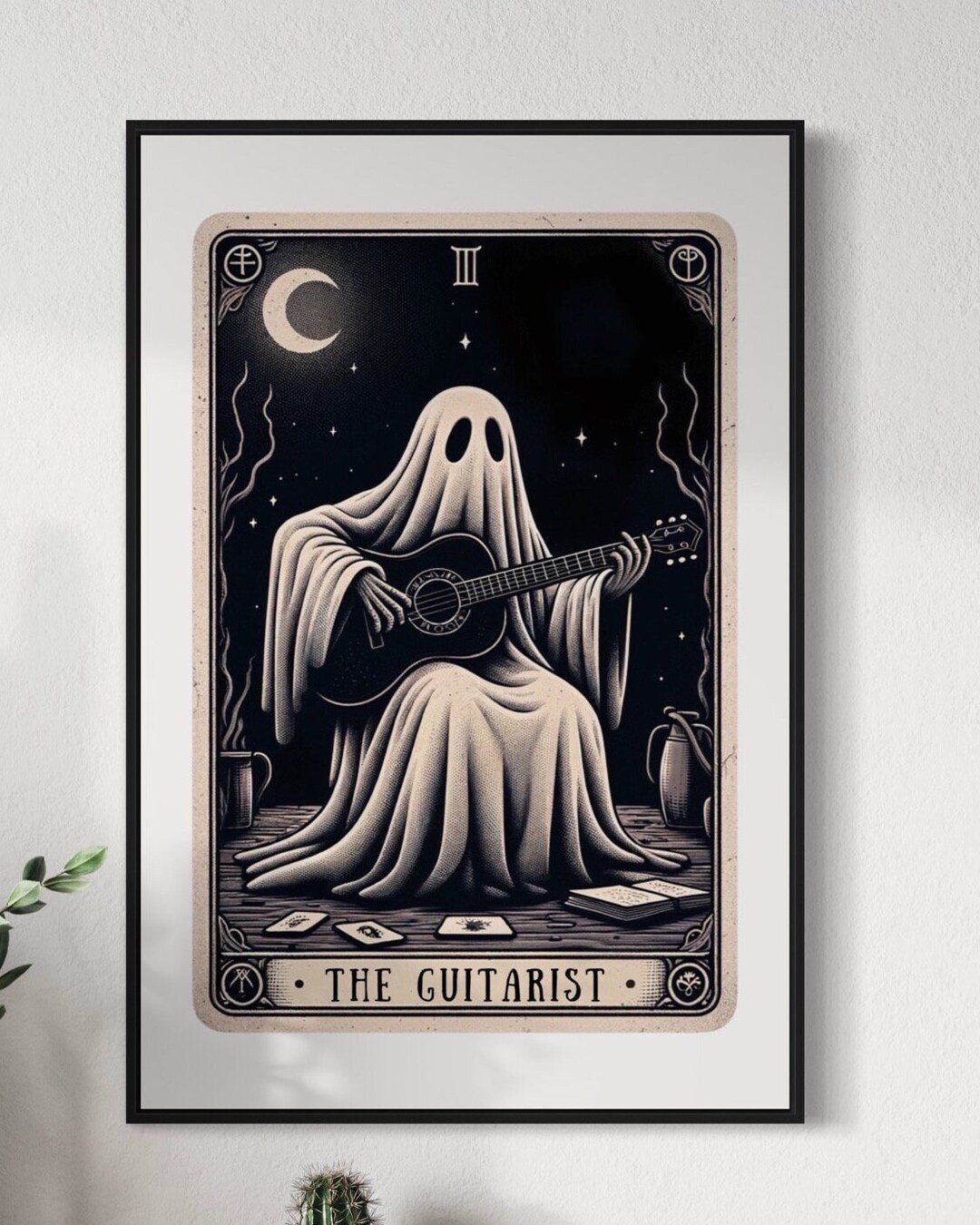 Ghost Tarot Card Poster L Guitar Wall Art L Printable Poster L Music ...