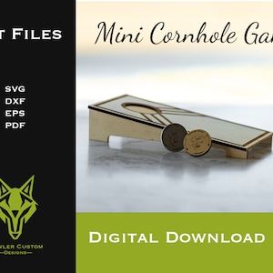 Desktop Mini Cornhole Game ~ 3mm Laser File ~ SVG ~ Coinhole ~ Tabletop ...