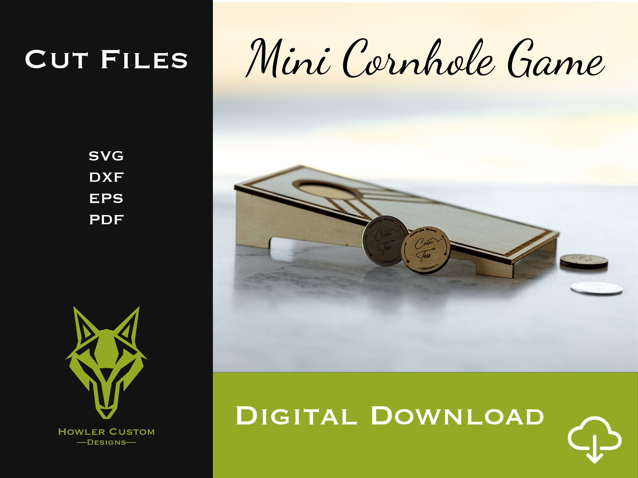 Desktop Mini Cornhole Game ~ 3mm Laser File ~ SVG ~ Coinhole ~ Tabletop ...