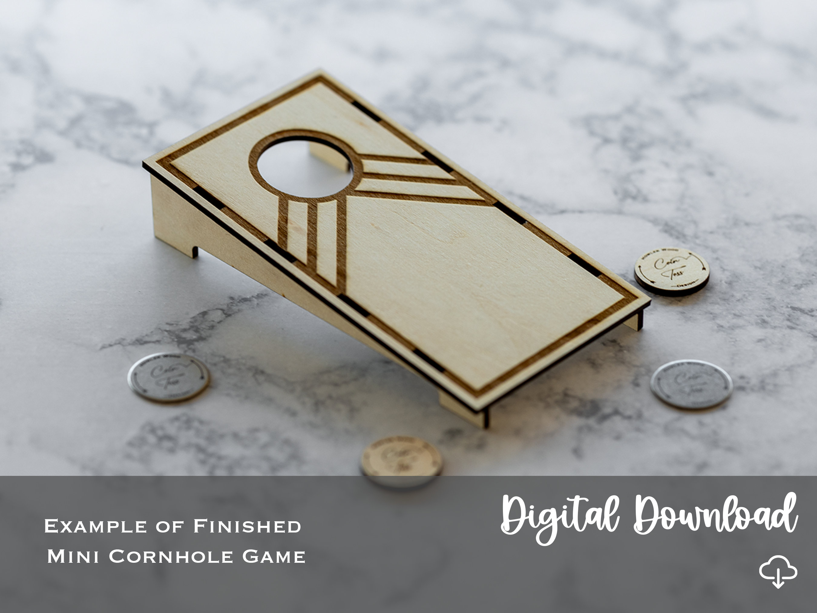 Desktop Mini Cornhole Game ~ 3mm Laser File ~ SVG ~ Coinhole ~ Tabletop ...