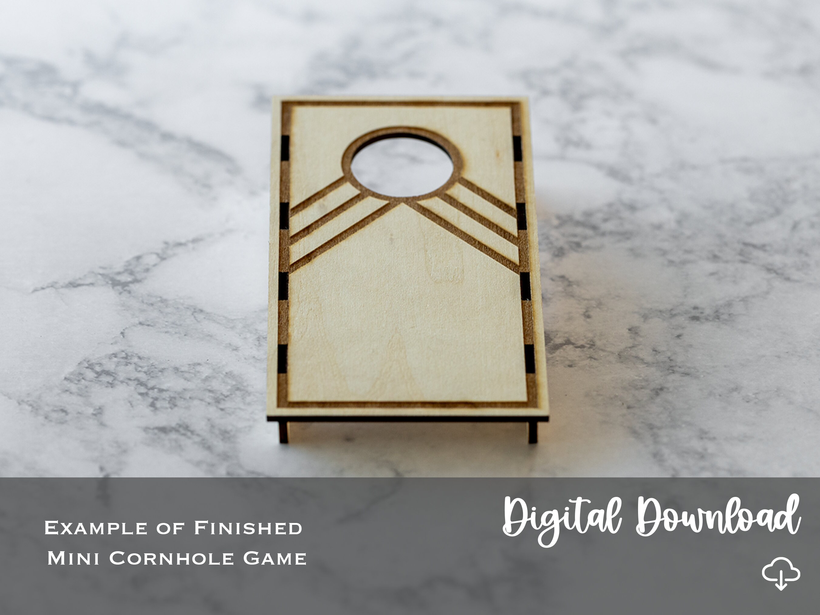 Desktop Mini Cornhole Game 3mm Laser File SVG Coinhole Tabletop Coin ...