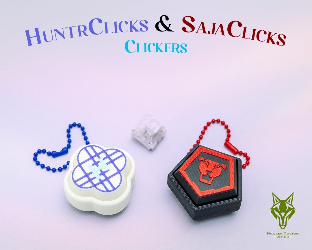 K-pop Demon Hunters Inspired Fidget Clickers Keychain (hunter/x & Saja ...
