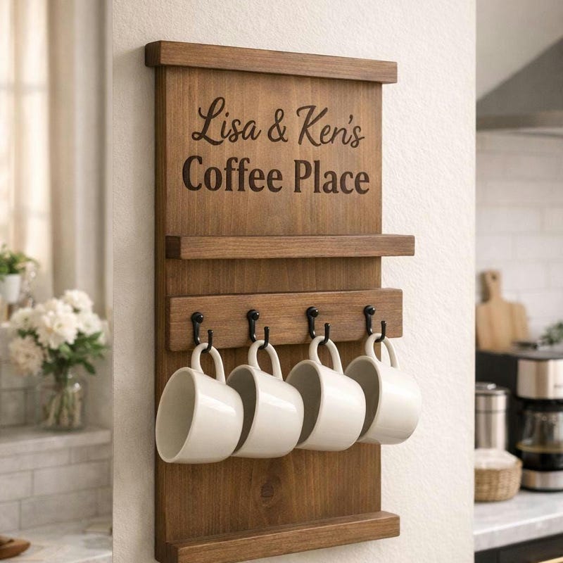 Coffee Mug Wall Rack - Etsy