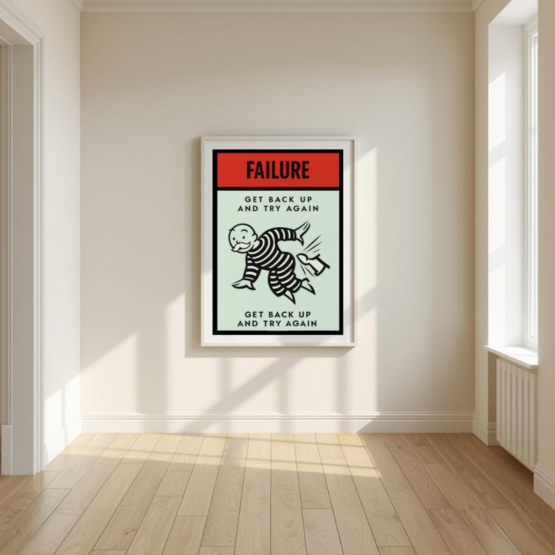 Monopoly FAILURE Motivational Sign – Laminated Door Sign (13x19) - Etsy