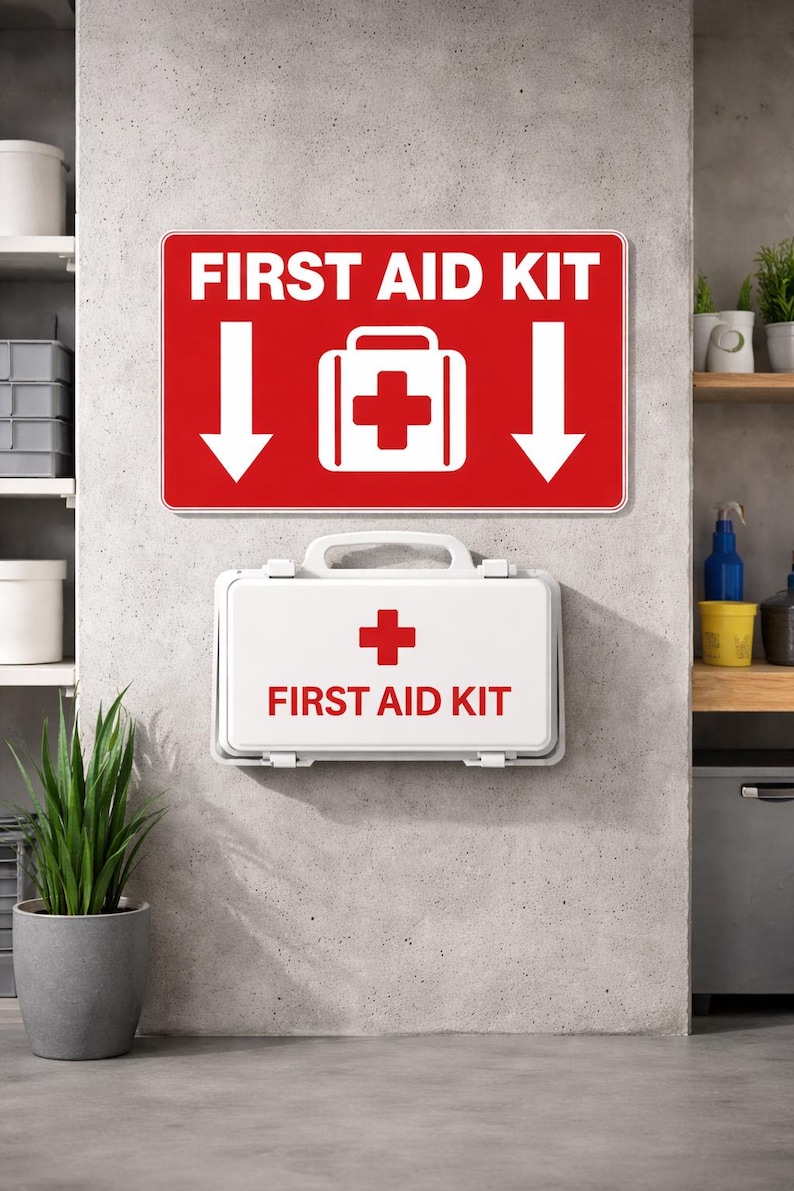 First Aid Kit Sign 12x12 – Emergency Safety Wall Sign, Weather ...