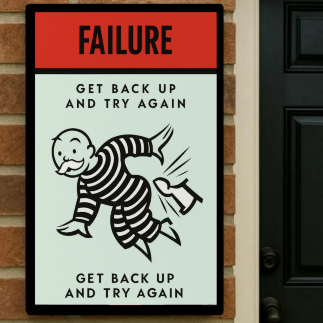 Monopoly FAILURE Motivational Sign – Laminated Door Sign (13x19) - Etsy