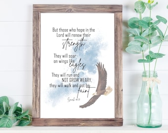 Isaiah 40:31 Soar on Wings Like Eagles Printable - Etsy