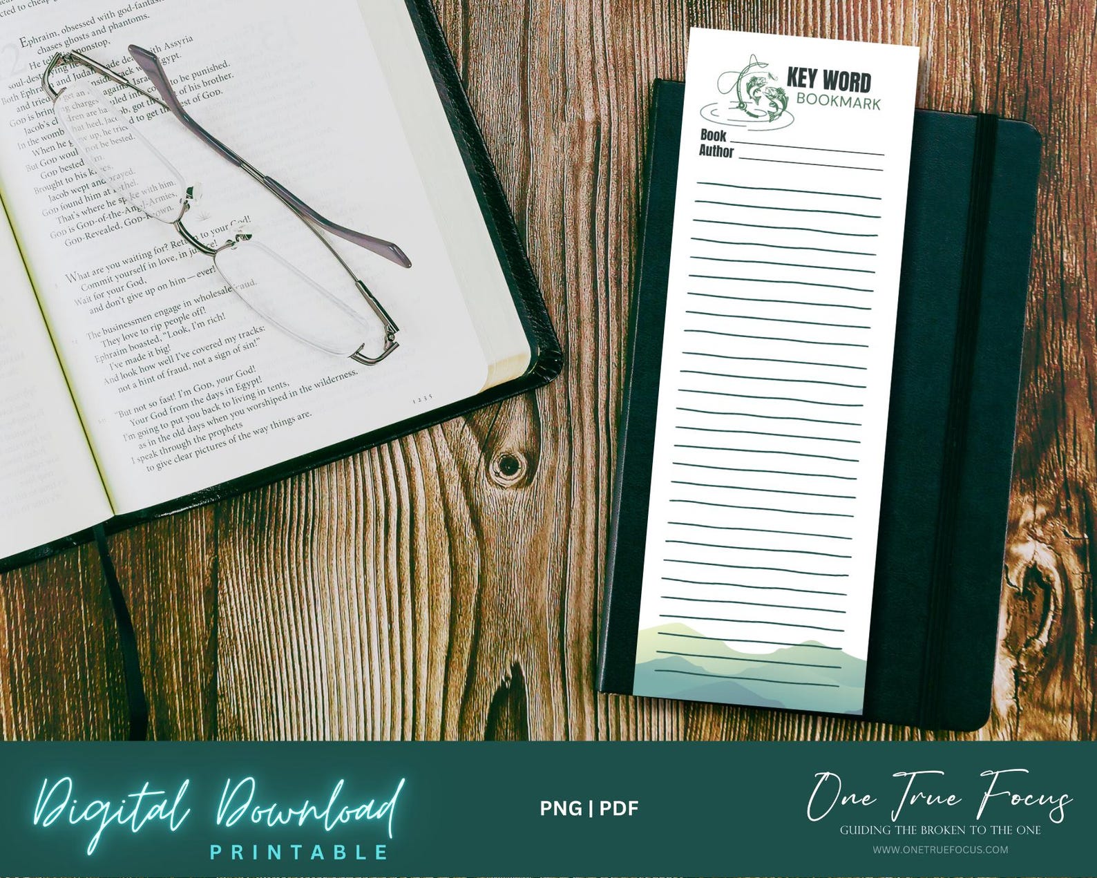 Fish Fishing Precept Bible Study Key Word Bookmark Printable PNG PDF ...