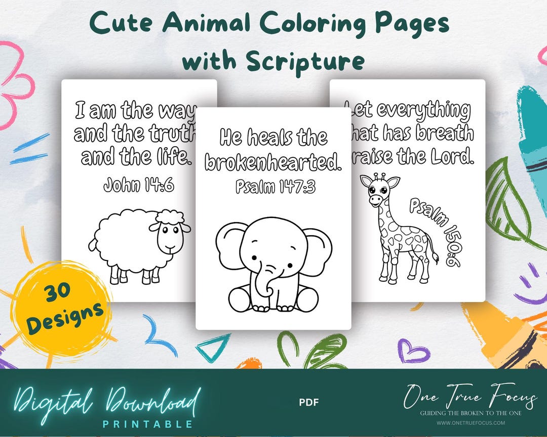 30 Christian Animal Coloring Pages for Kids – Scripture Printable ...