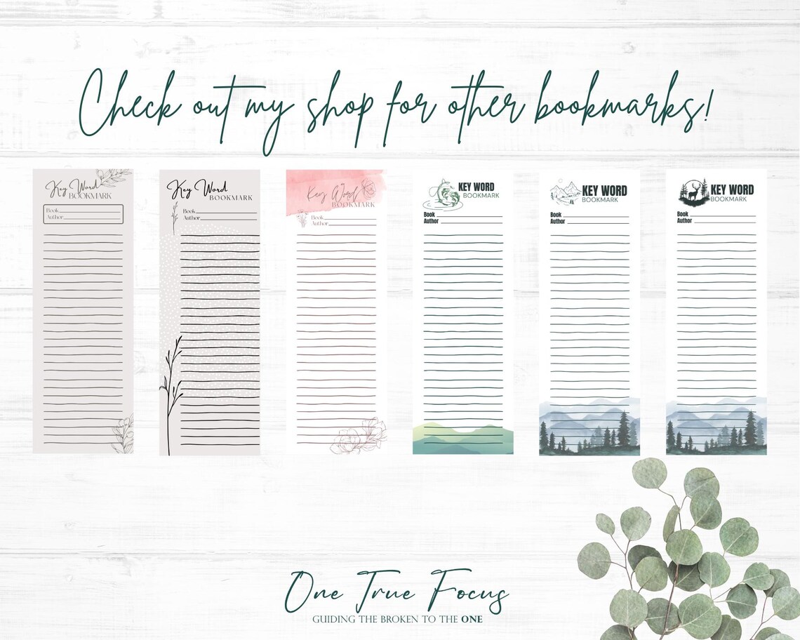 Fish Fishing Precept Bible Study Key Word Bookmark Printable PNG PDF ...