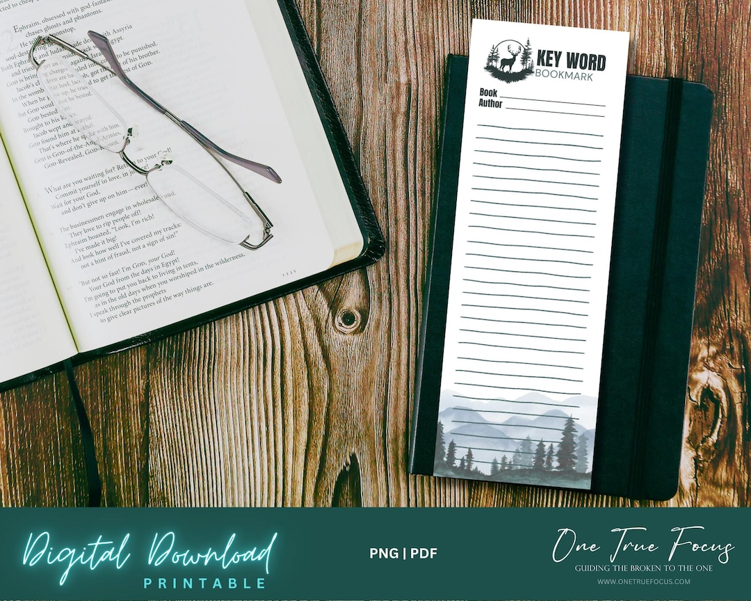 Deer Mountain Precept Bible Study Key Word Bookmark Printable PNG PDF ...