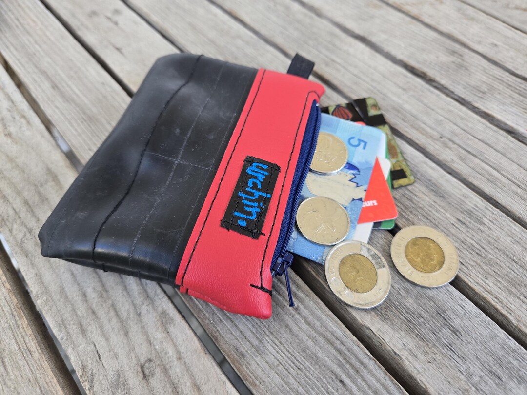 Small Change Purse - Recycled Bag - Bike Tube Wallet - Vegan Leather ...