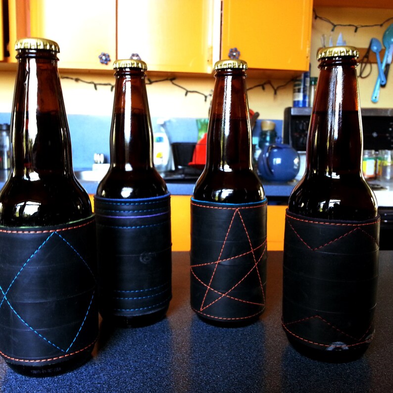 Beer Sleeves Beverage Cooler Eco Style Bike Tube Drink - Etsy