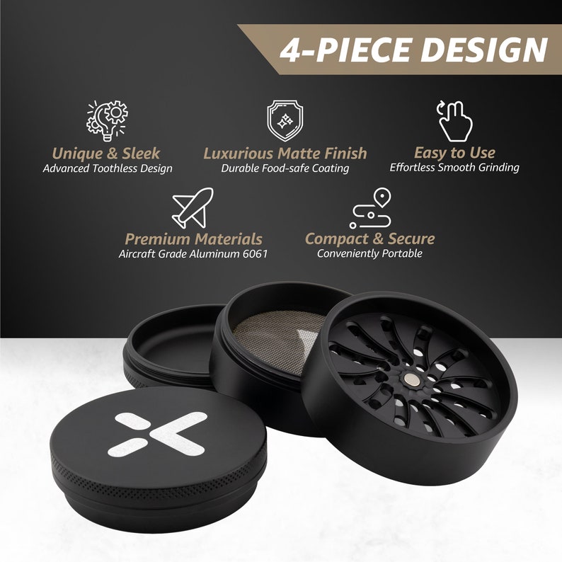 Storm-x Herb and Spice Toothless 4 Piece Grinder 2.5" - Etsy