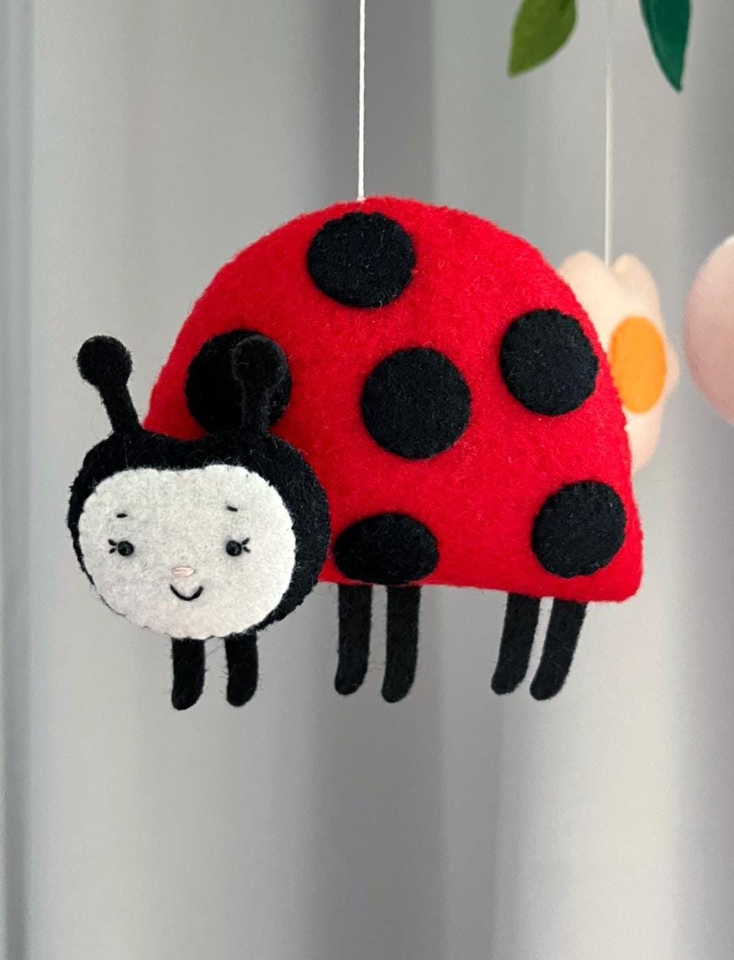 Ladybug Felt PDF and SVG Pattern, Cute Bug Plush Toy, Baby Crib Mobile ...