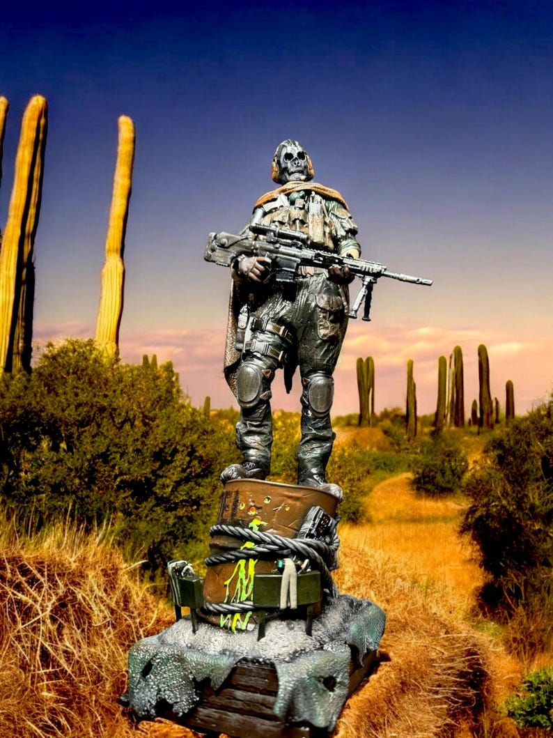 Unique 3D Printed Ghost Figure 33 Cm Call of Duty Memorabilia - Etsy