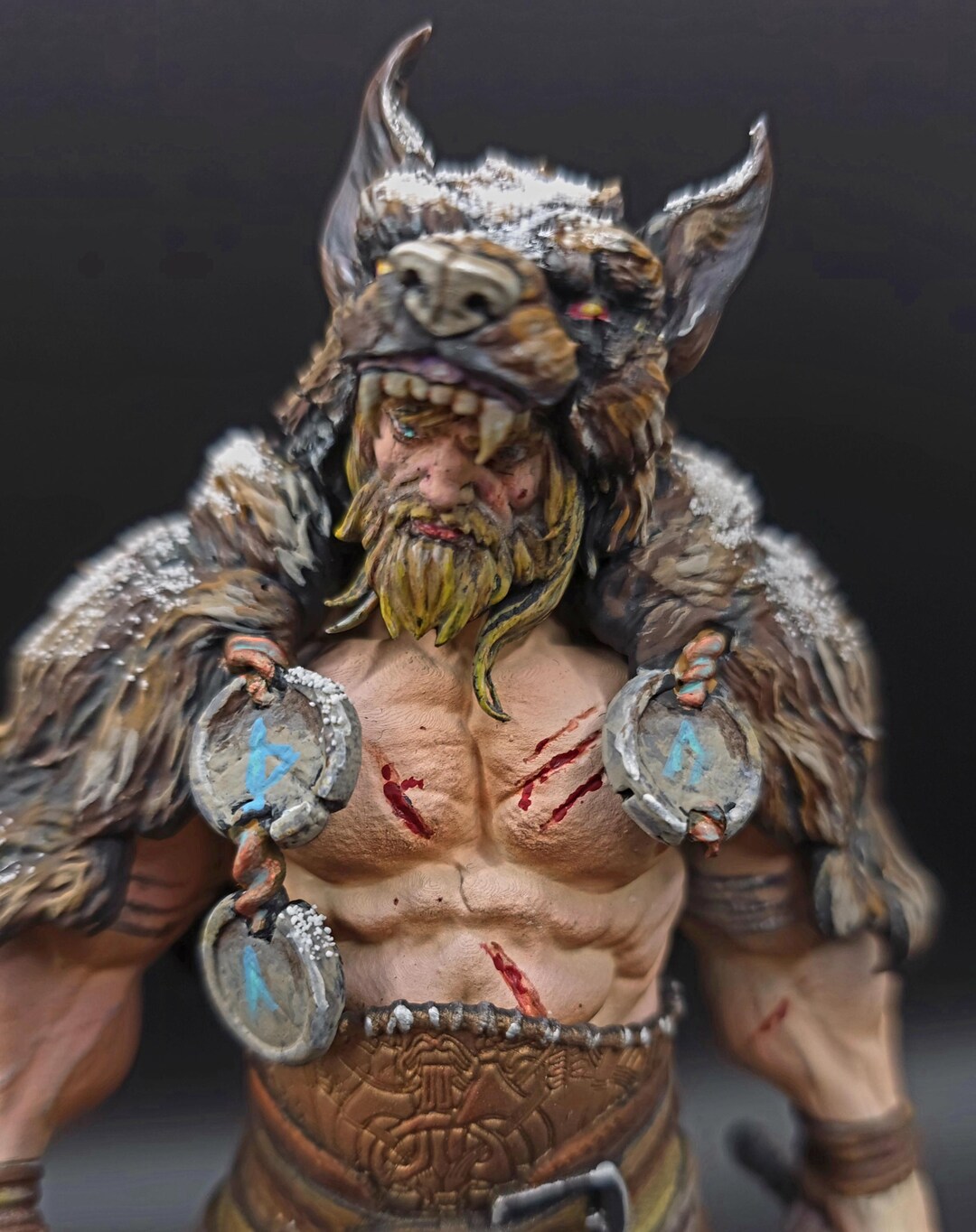 Handcrafted Norse Warrior Barbarian Statue: Viking Mythology Figure ...