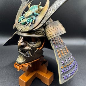 Samurai Kabuto Helmet and Mask, Shogun Mask 3D Printed Decor, Hand ...