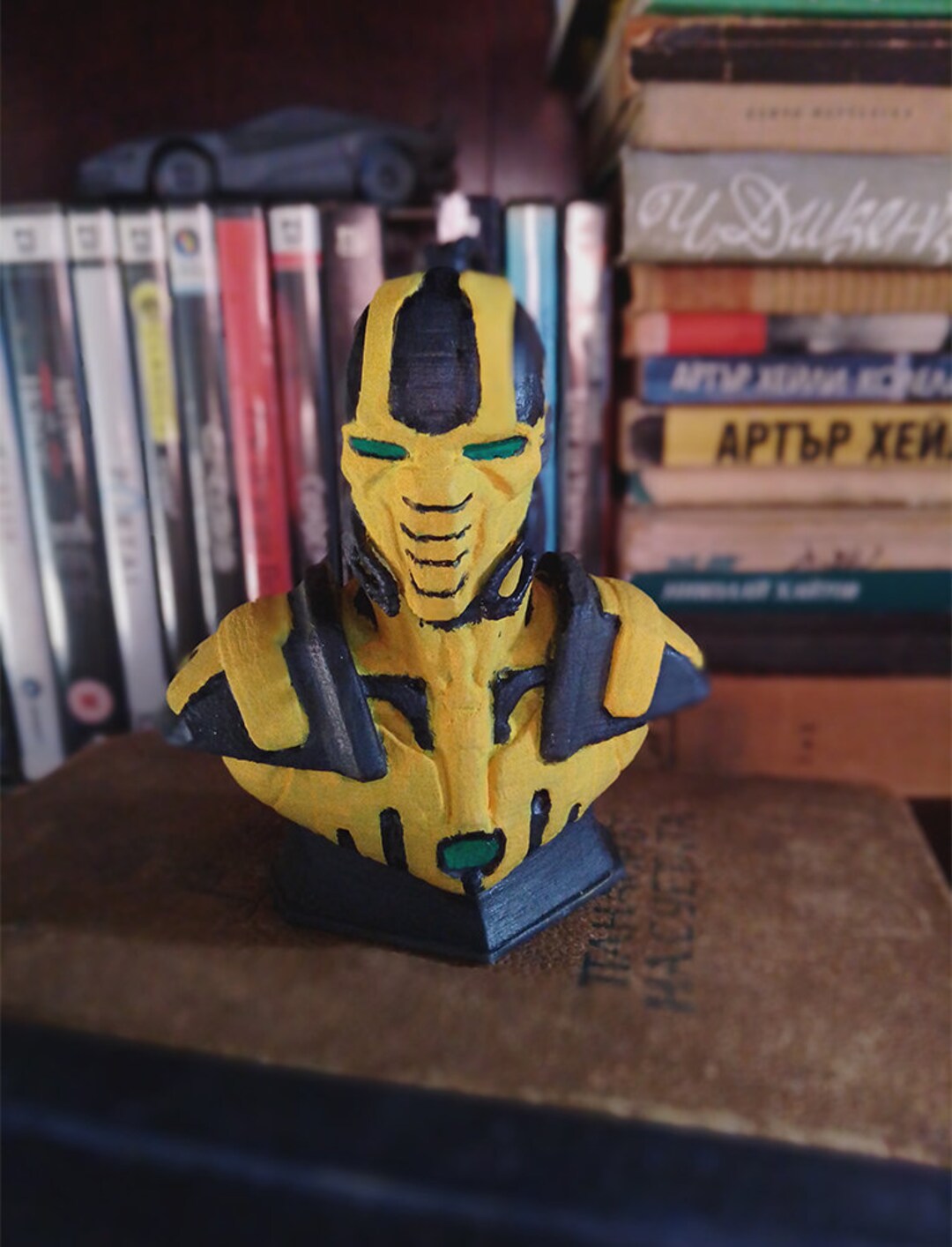 3D Model Bust of Cyrax From Mortal Kombat, Hand Painted Tabletop Figure ...