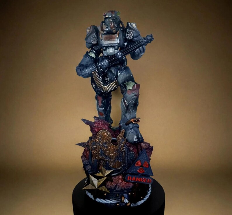Hand-painted 3D Printed T-60 Power Armor Model 26cm Fallout Inspired - Etsy