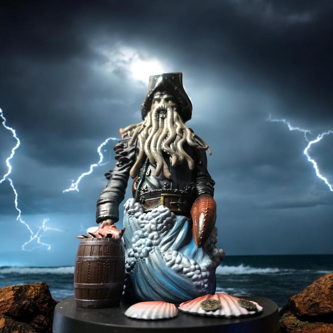 Ghostly Sea Captain Bust – Hand-painted 3D Printed Nautical Collector's ...