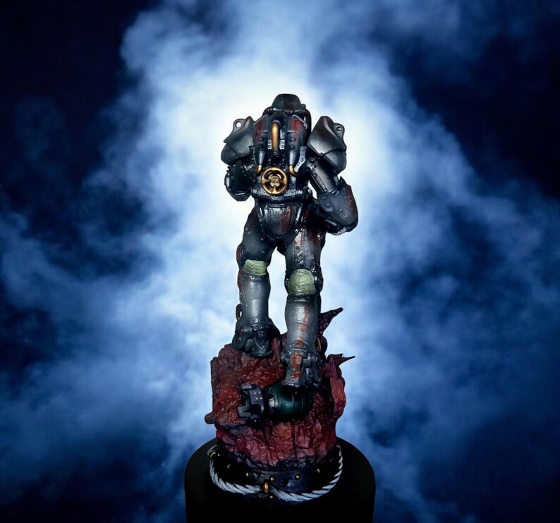 Hand-painted 3D Printed T-60 Power Armor Model 26cm Fallout Inspired - Etsy