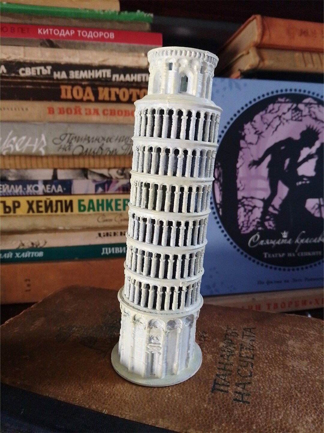 3D Model of the Leaning Tower of Pisa in Italy, Hand Painted Souvenir ...