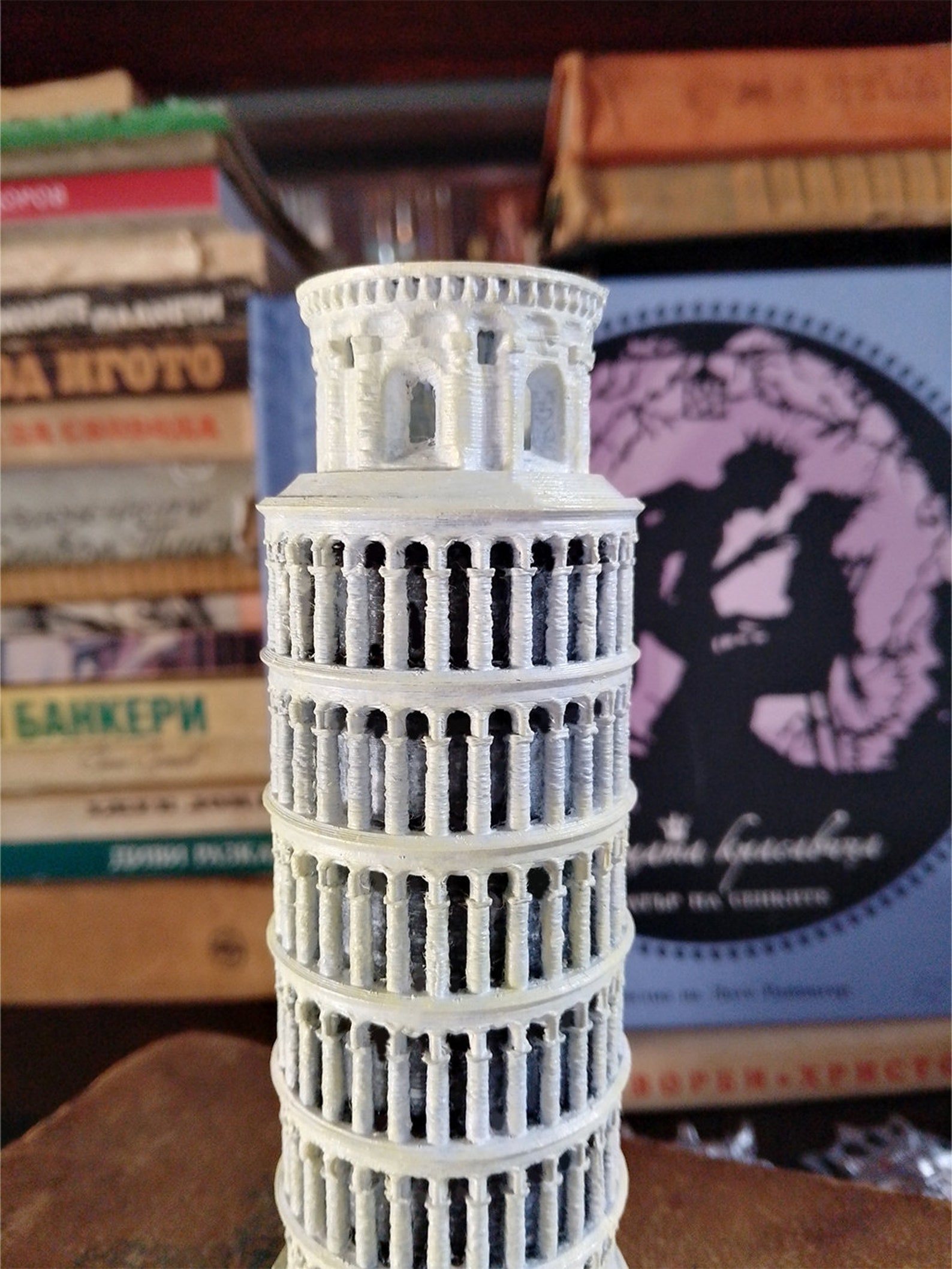 3D Model of the Leaning Tower of Pisa in Italy, Hand Painted Souvenir ...