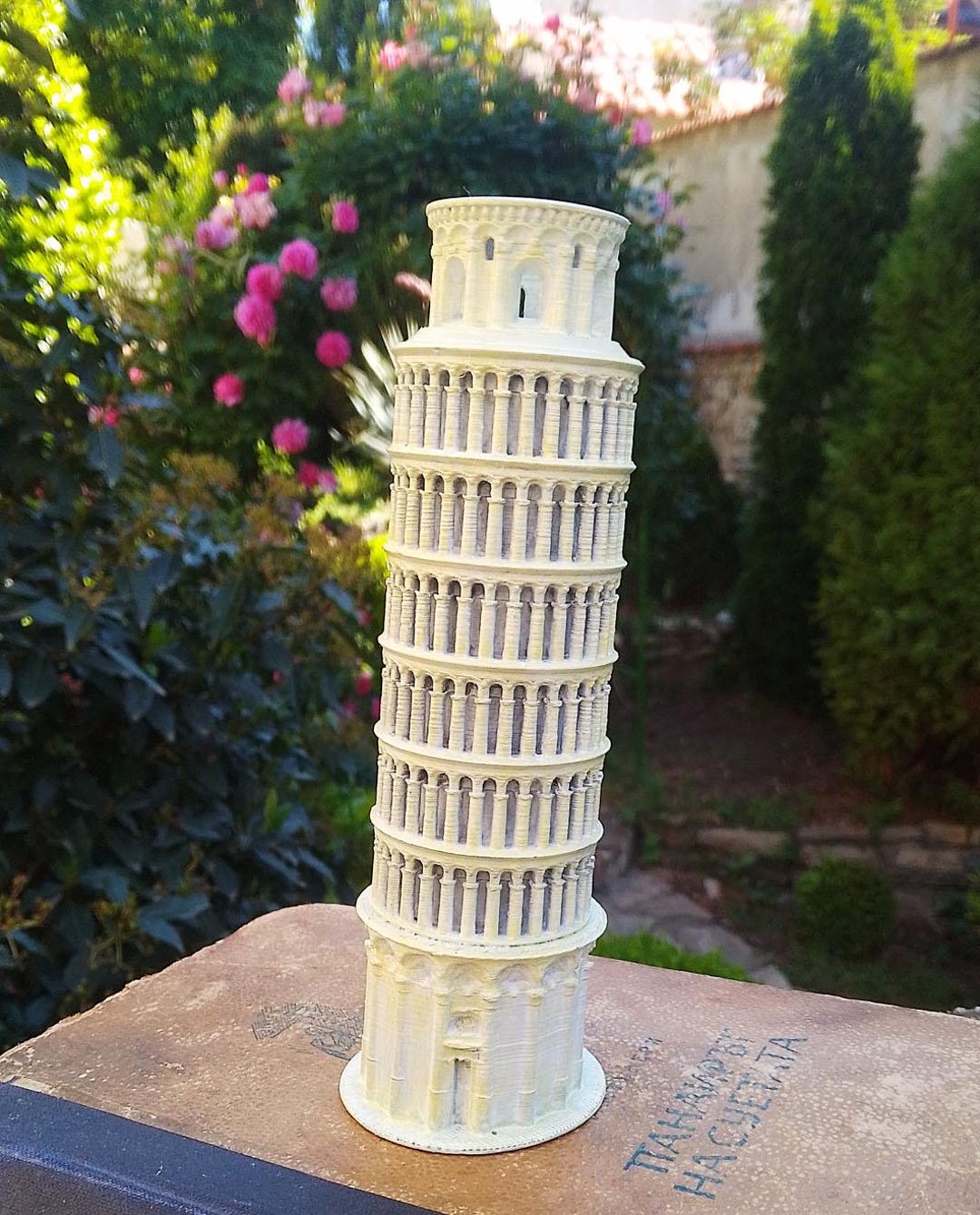 3D Model of the Leaning Tower of Pisa in Italy, Hand Painted Souvenir ...