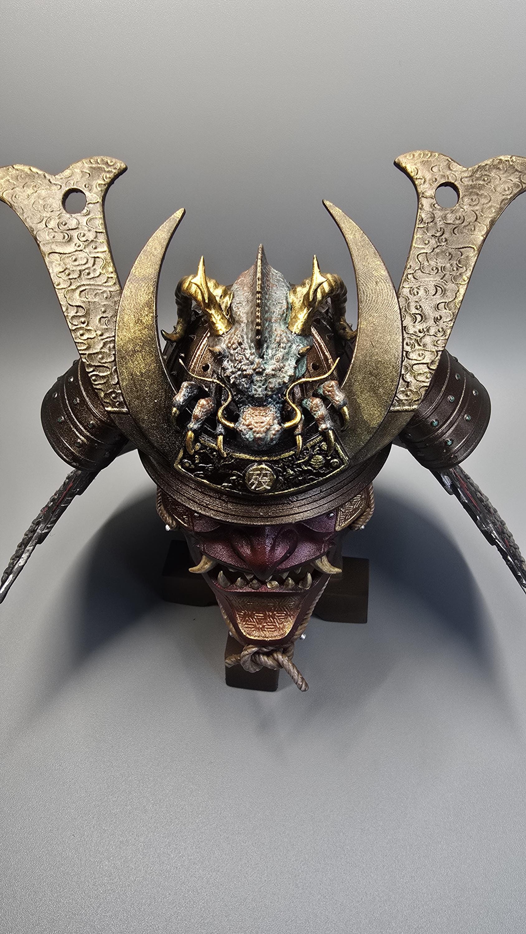 Samurai Kabuto Helmet Mask Shogun 3D Printed Japanese Decor Hand ...