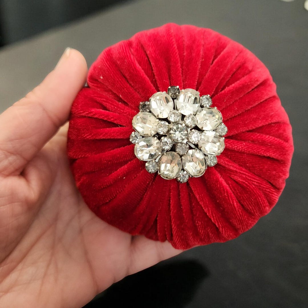 4in Red Emery Pincushion / Pin Cushion Filled With 1 Lb Abrasive Powder ...