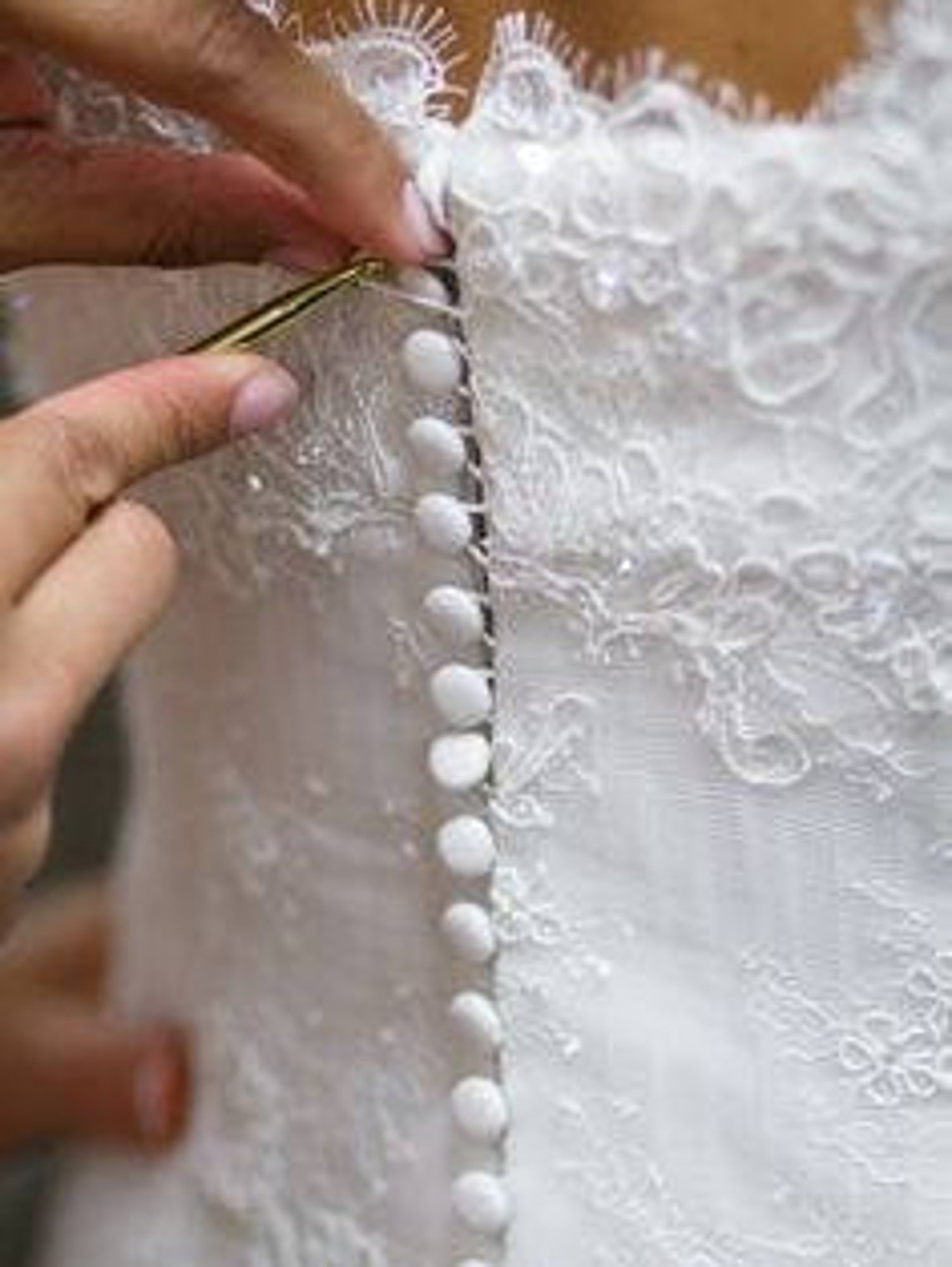 Lilac Adjacent Elastic Bridal Button Looping Trim Ready to | Etsy