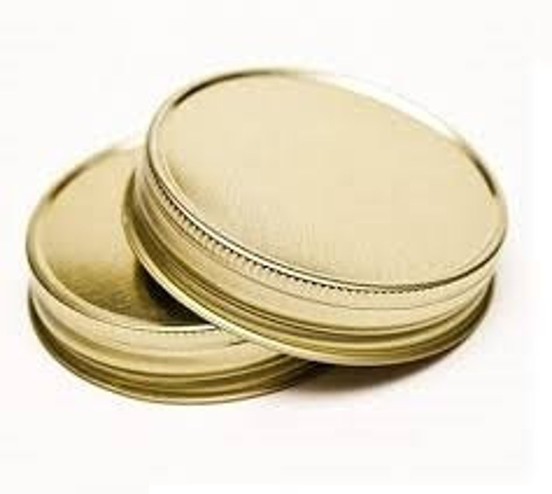 12 Pcs Gold Mason Jar Lid for Regular Mouth Mason Jars BPA Free ...