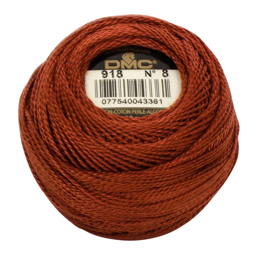 DMC 918 Perle Cotton Thread | Size 8 | Dark Red Copper - Etsy