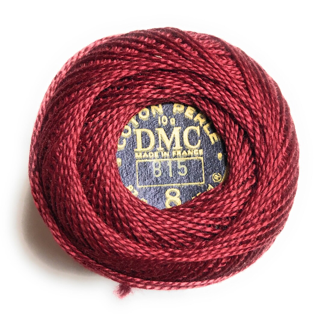 DMC 815 Perle Cotton Thread | Size 8 | Medium Garnet - Etsy