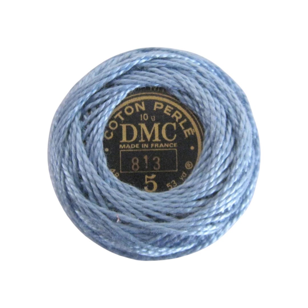 DMC Pearl Cotton Balls Size 5 813 Light Blue Hand Quilting Embroidery ...