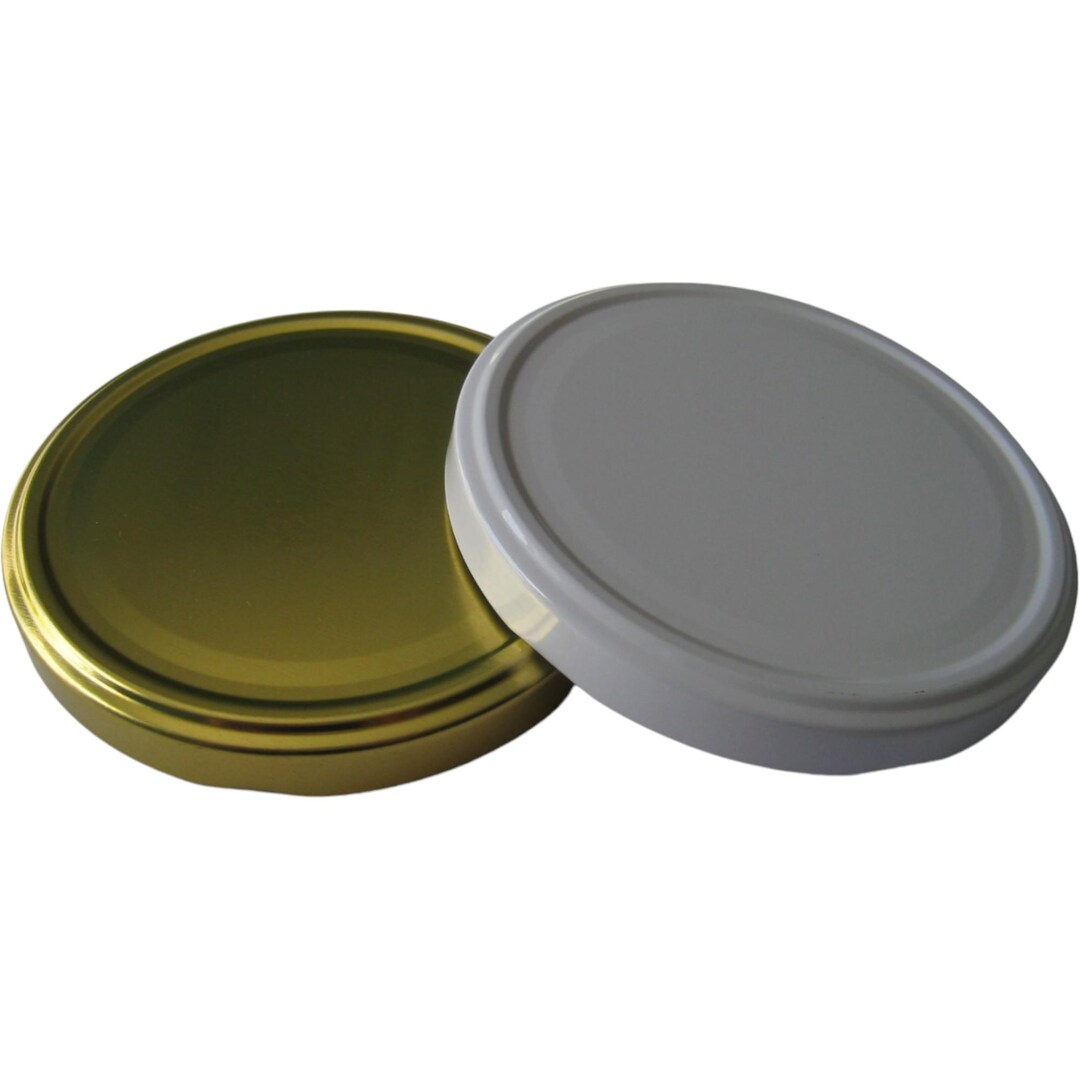 100TW Lug Lids for Glass Jars Replacement Lids - 6 Lugs, Plastisol ...