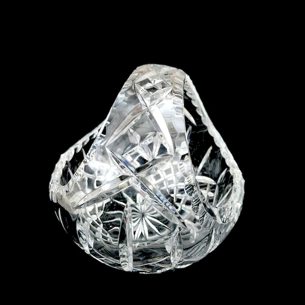 Crystal Cut Handled Bowl - Etsy