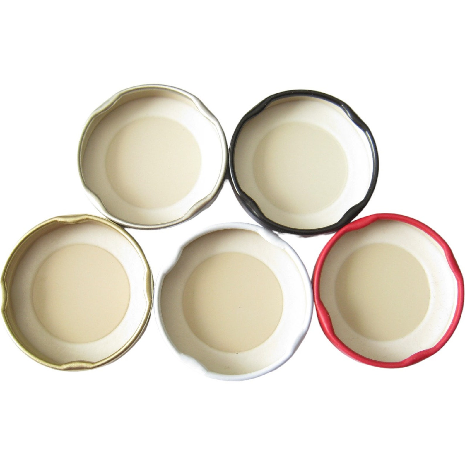43TW Lug Lids for Glass Jar Replacement Lids - 4 Lugs, Plastisol Lined ...
