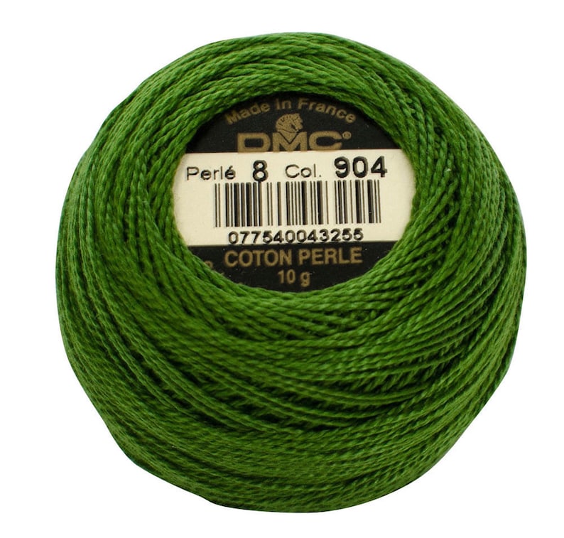 DMC 904 Perle Cotton Thread | Size 8 | Very Dark Parrot Green - Etsy