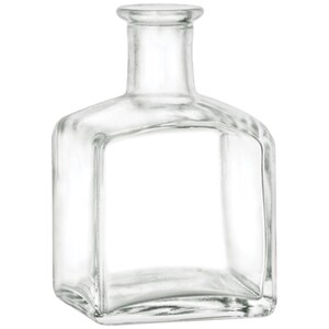 6 Pcs Clear Square Glass Bottle With Tbar 7.0 Oz (210ml) - Etsy